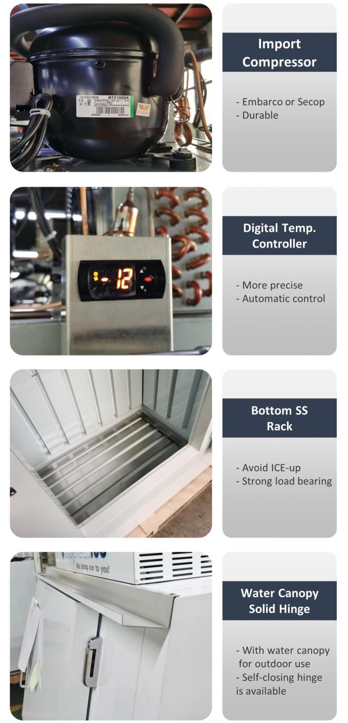 Gas Station Outdoor Ice Merchandiser Freezer Solid Door Digital ...