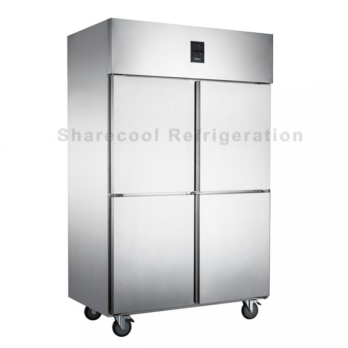220V 50Hz Stainless Steel Upright Fridge 1000L Dual Temperature ...